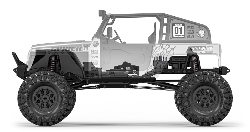 Gmade 1:10 GS02F Spider Portal TS Kit | mz-racing.net - RC auta a RC modely