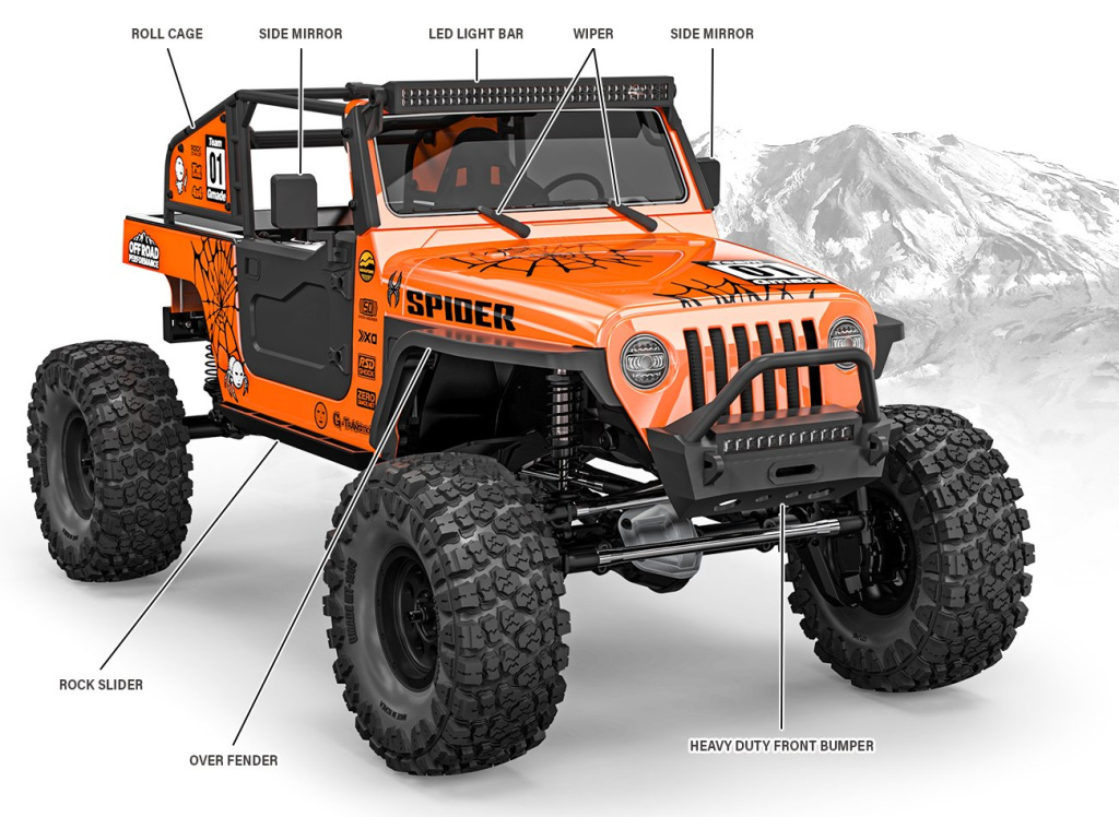 Gmade 1:10 GS02F Spider Portal TS Kit | mz-racing.net - RC auta a RC modely