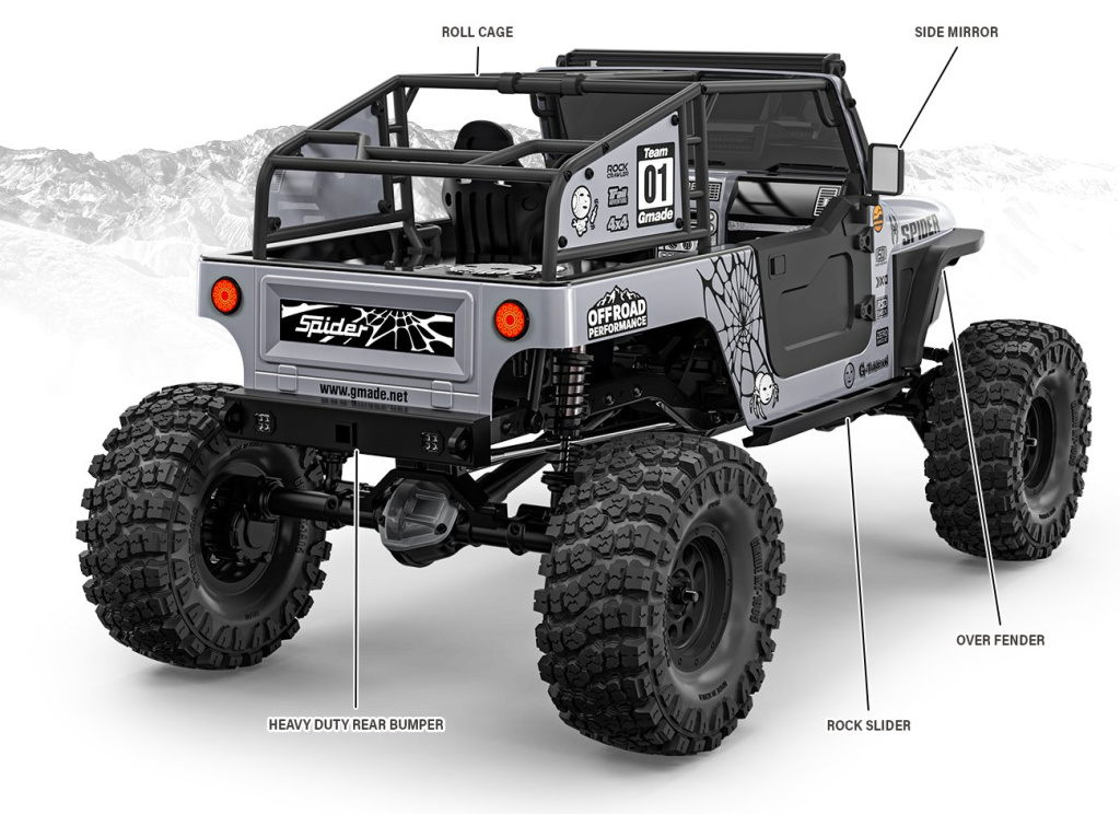 Gmade 1:10 GS02F Spider Portal TS Kit | mz-racing.net - RC auta a RC modely