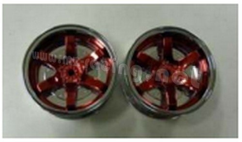 (54551) Tamiya disky Red Plated 6-Spoke Offset +2mm (2ks) | mz-racing ...